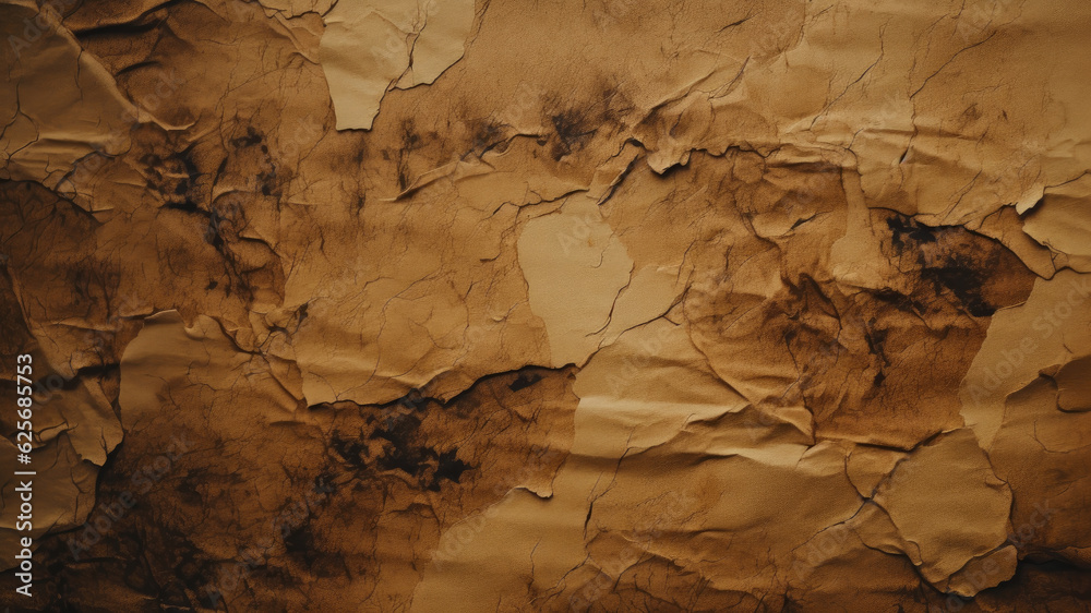 antique torn paper texture: rustic vintage brown background, design ...