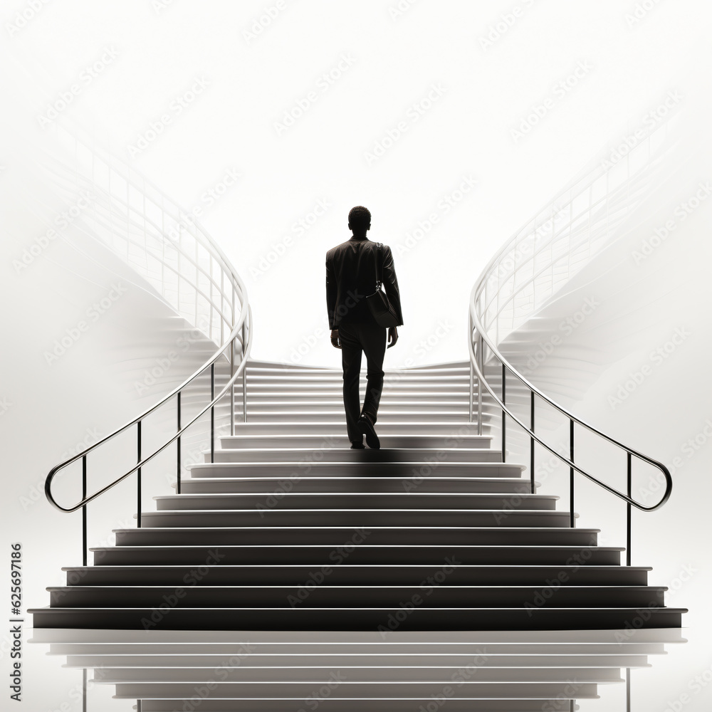profile person going up stairs in clipart design Stock Illustration ...