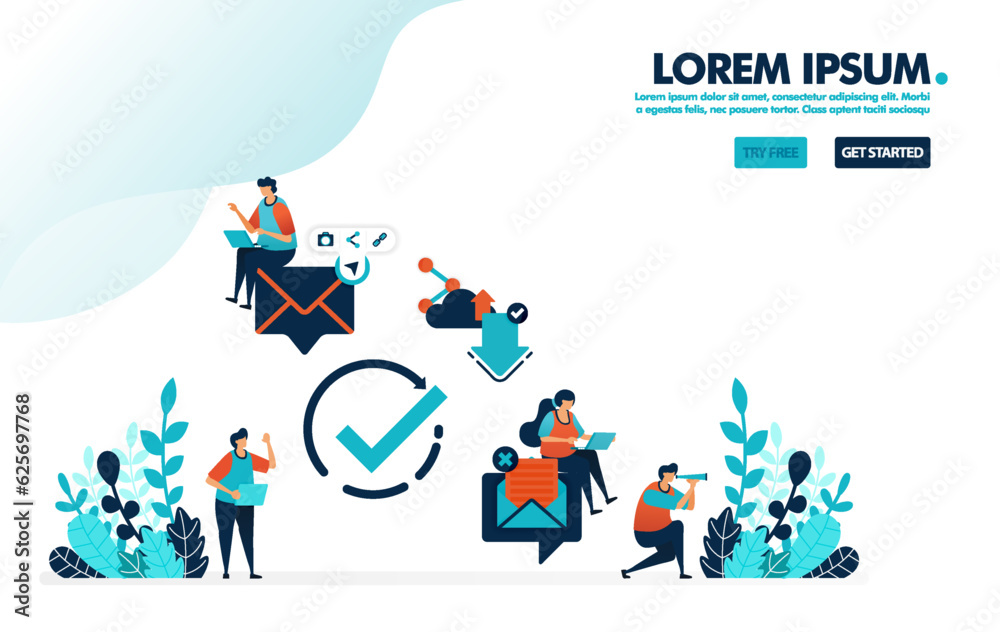 Read verified e-mail. Verify circle symbol to receive and reply ...