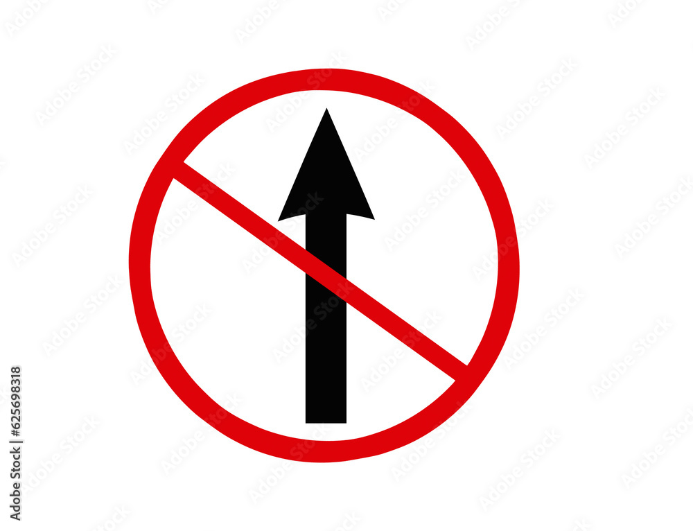 Poster Traffic Signs Prohibition Signs. wrong way sign. No entry – Wall ...