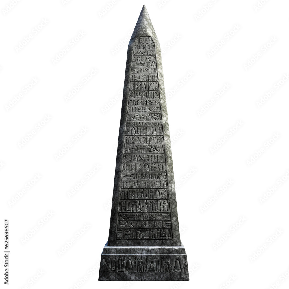 Egyptian obelisk. isolated object, transparent background Stock Photo ...