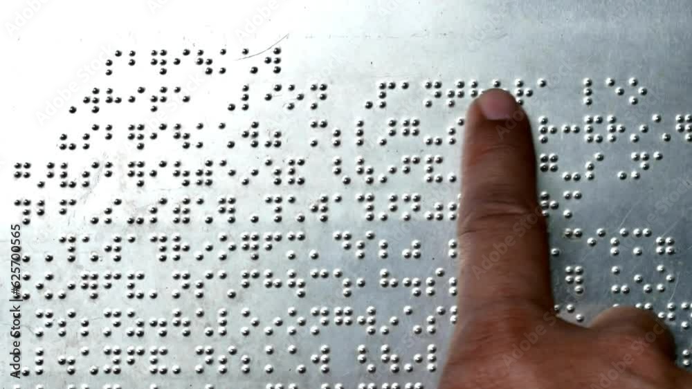Vídeo do Stock: Close-up footage of the Braille writing system alphabet ...