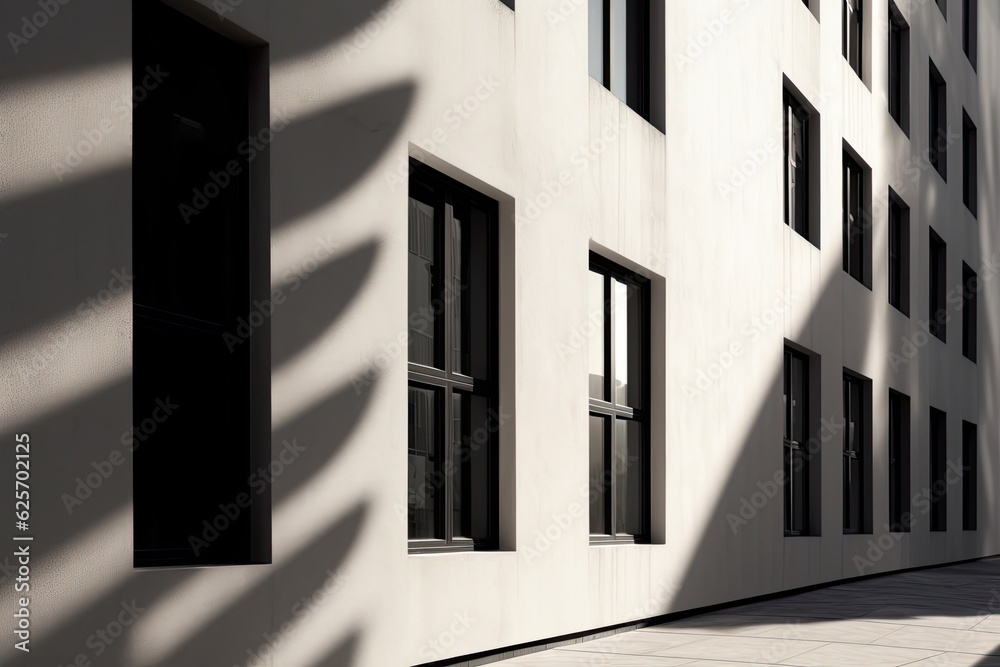 buildings' shadows. Sunlight-infused abstract architecture background ...