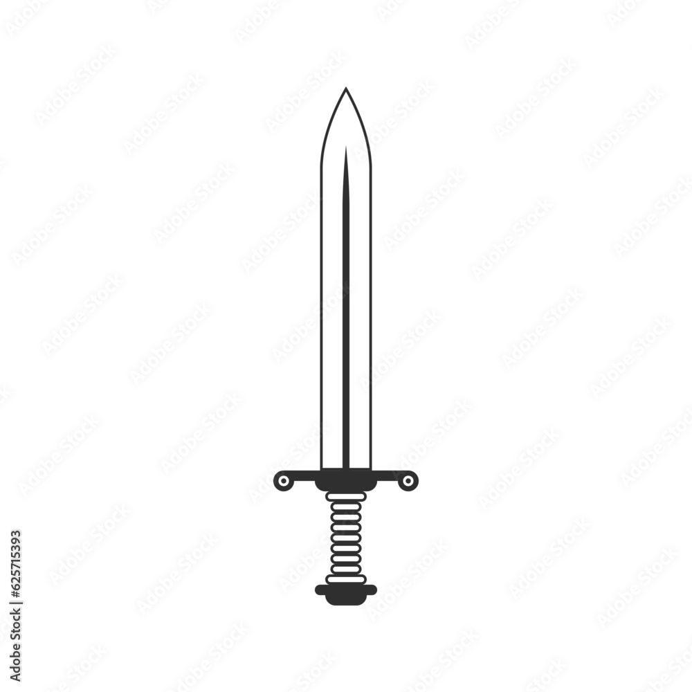 Ancient sword icon. European swords isolated on white background ...