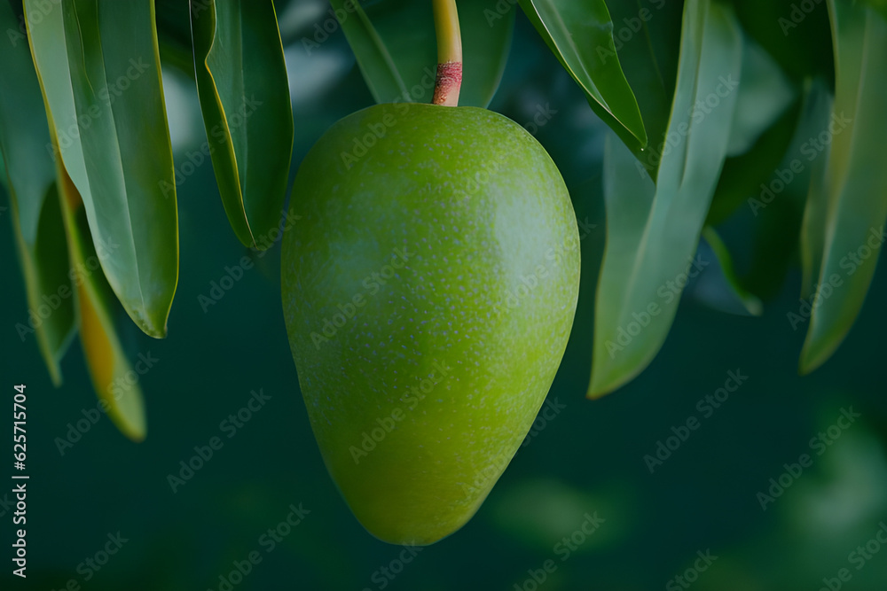 Nature's Tropical Jungle Bounty: Captivating Image of a Mango Hanging ...