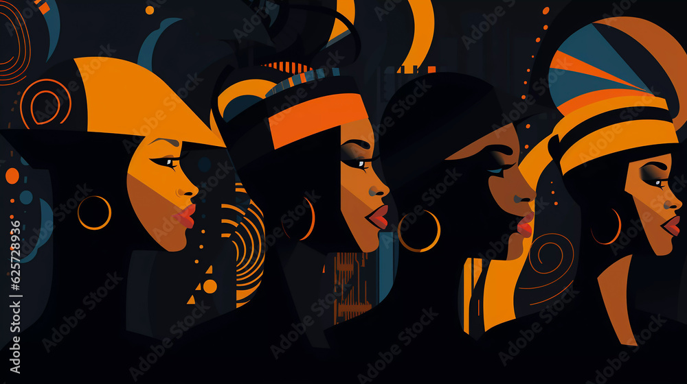 Black pride illustration celebrating Black History Month black rights ...