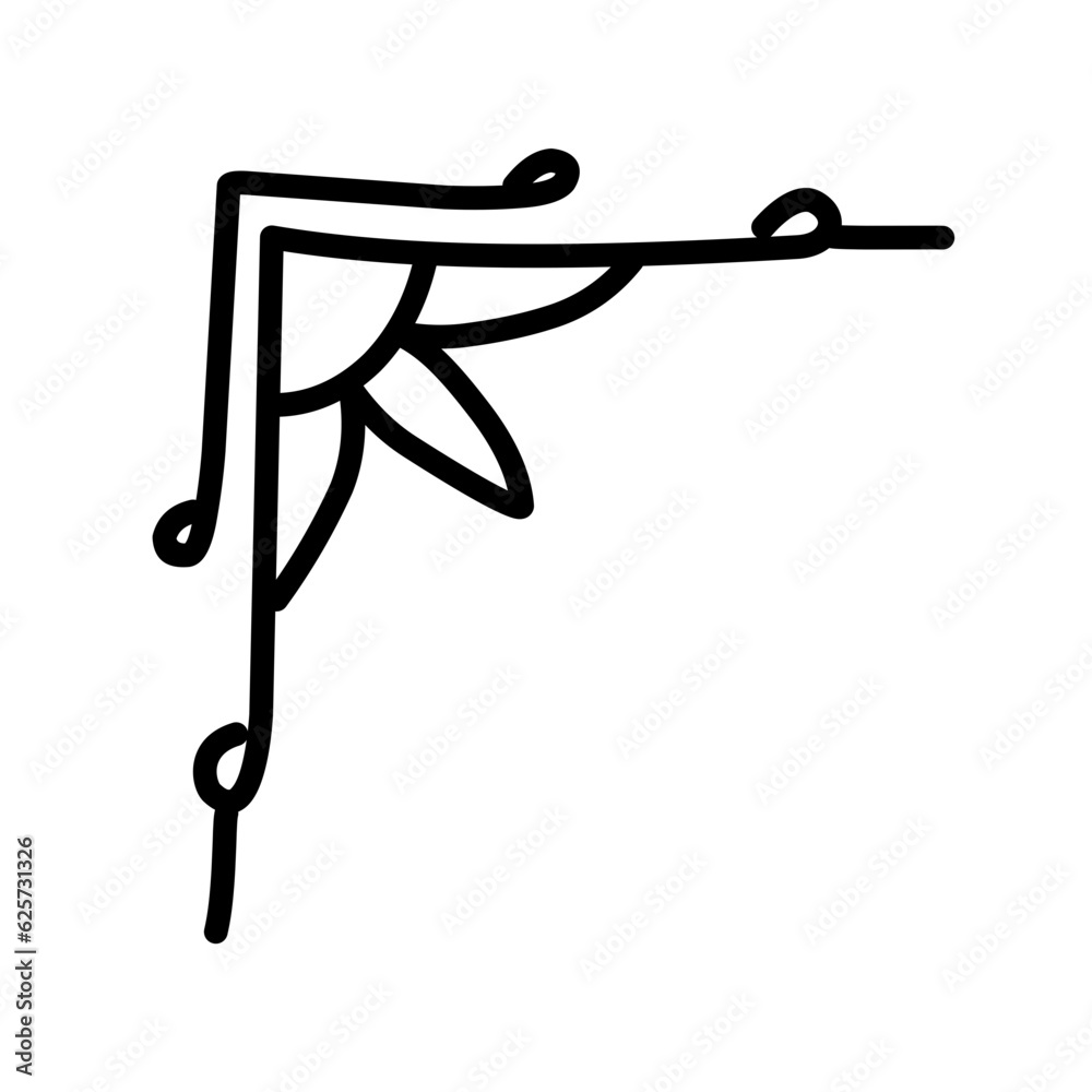 hand drawn corner border Stock Vector | Adobe Stock