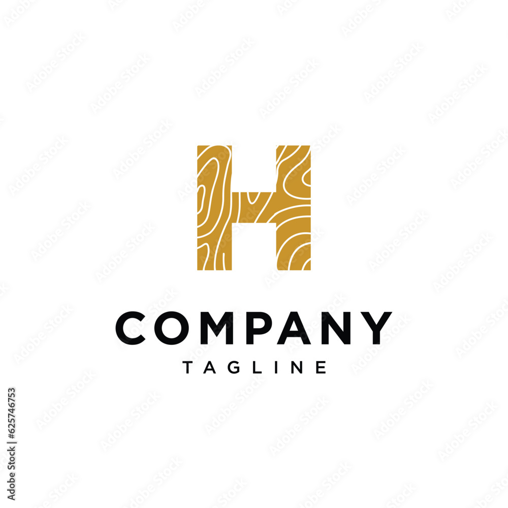 Letter H Wood carpentry logo icon vector template.eps Stock Vector ...