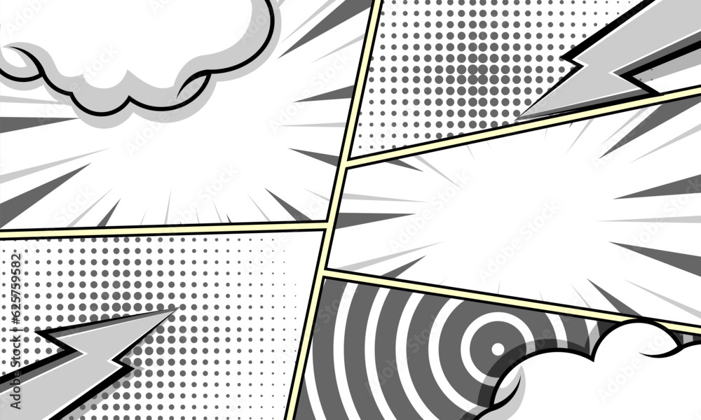 Classic old comic cartoon background Stock Vector | Adobe Stock