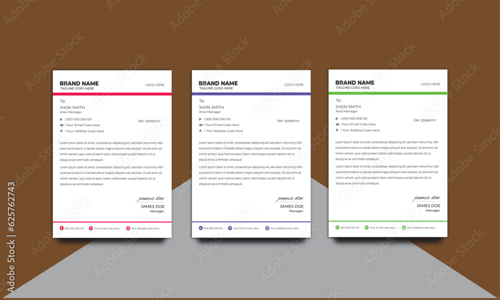 Simple Latter head Design Template. Stock Vector | Adobe Stock