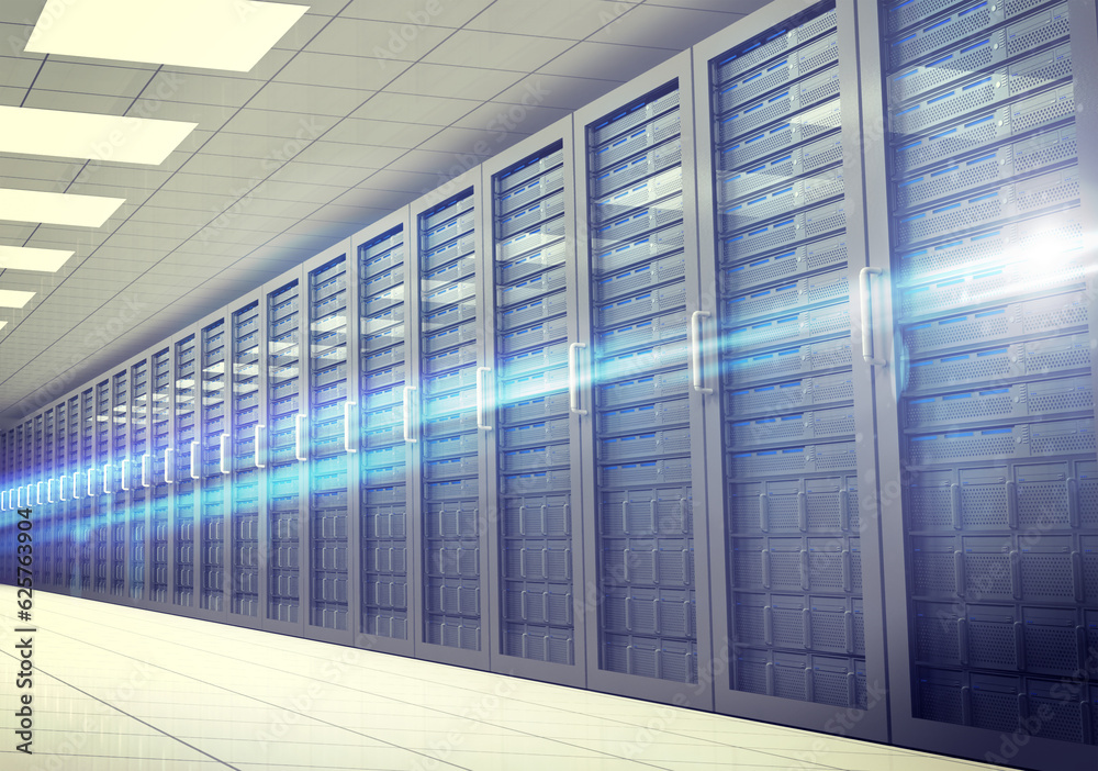 Digital png illustration of server room on transparent background Stock ...