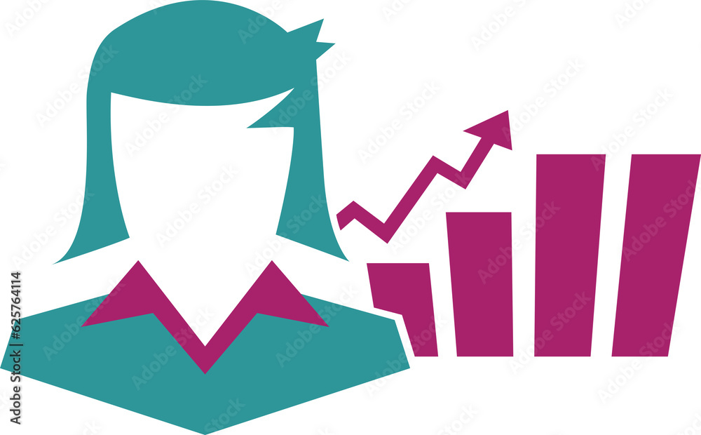 Digital png illustration of chart and arrow symbol on transparent ...