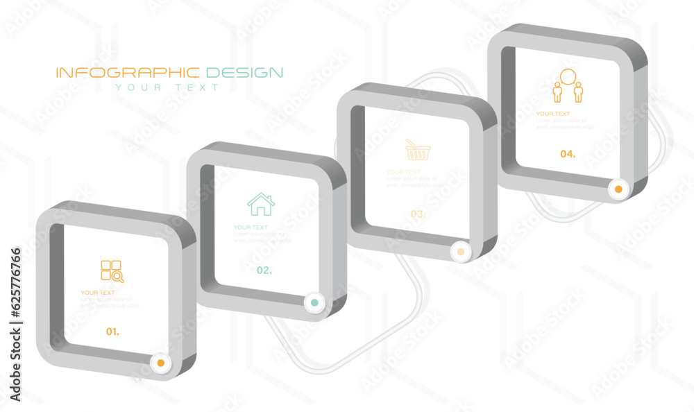 Vecteur Stock Infographic Timeline diagram with icons. stock ...