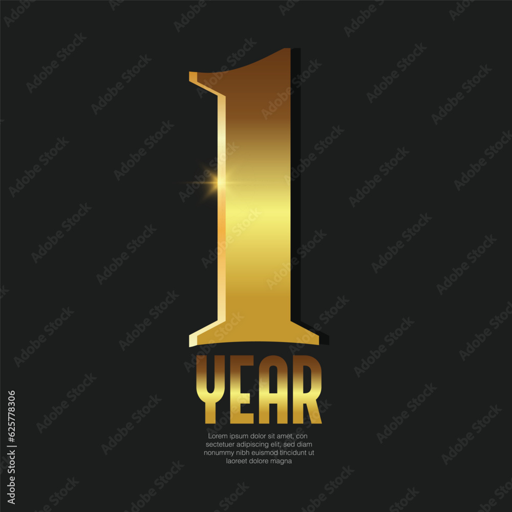 1st Anniversary Logo Design Artwork Stock Vector | Adobe Stock
