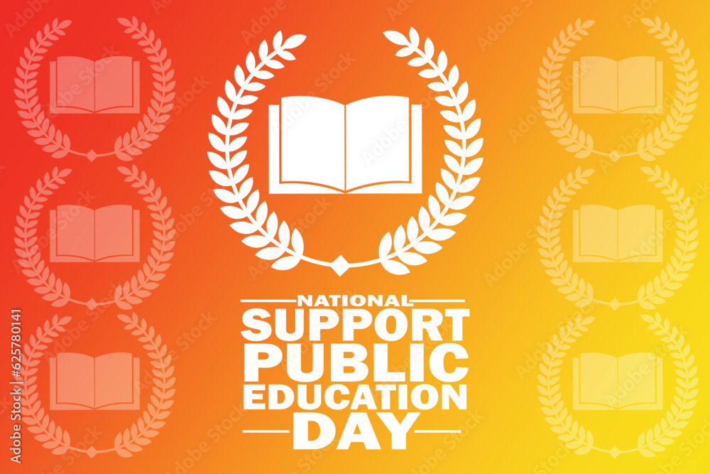 National Support Public Education Day Vector illustration. Holiday ...