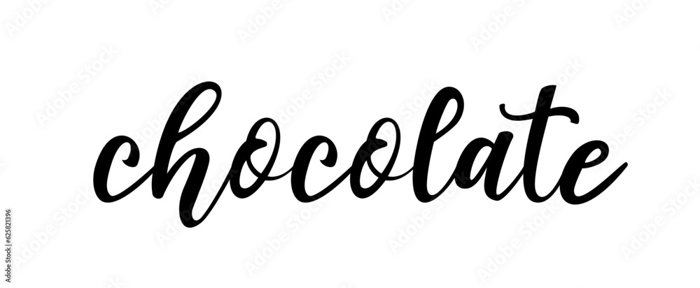 Chocolate. Vector font logo. Design word poster, flyer, banner, menu ...