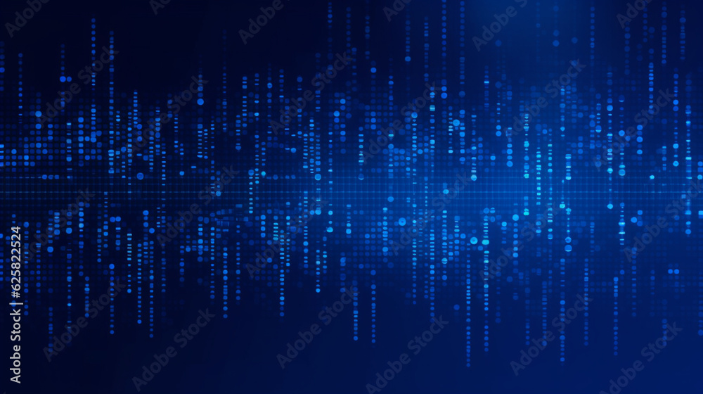 Blue data technology background vector with binary code Stock ...