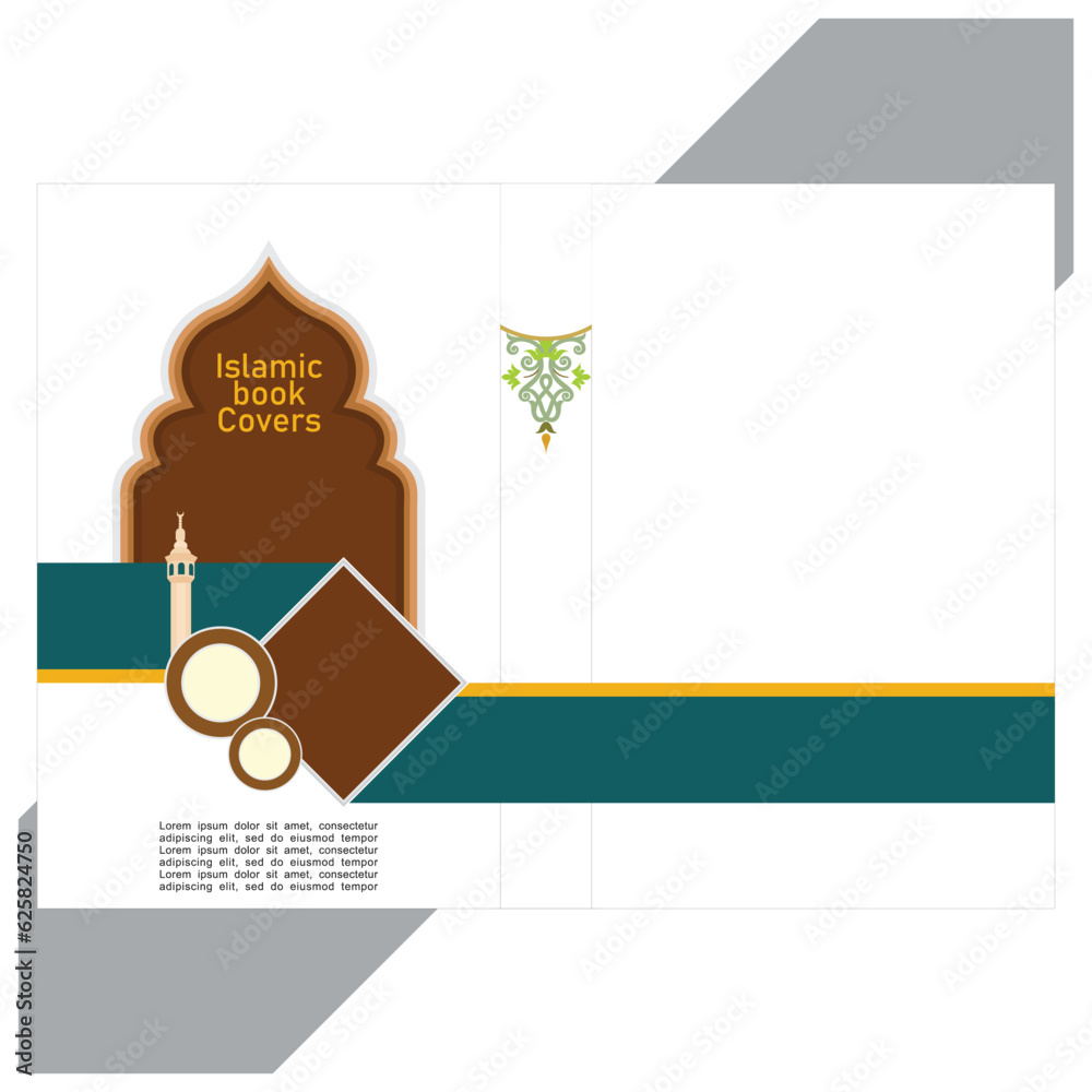 Arabic Islamic Style Book Cover Design with Arabic Pattern and ...