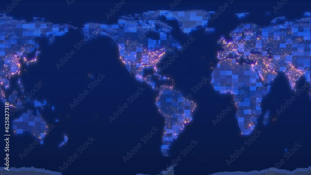 Global earth map animation digital world Stock Video | Adobe Stock