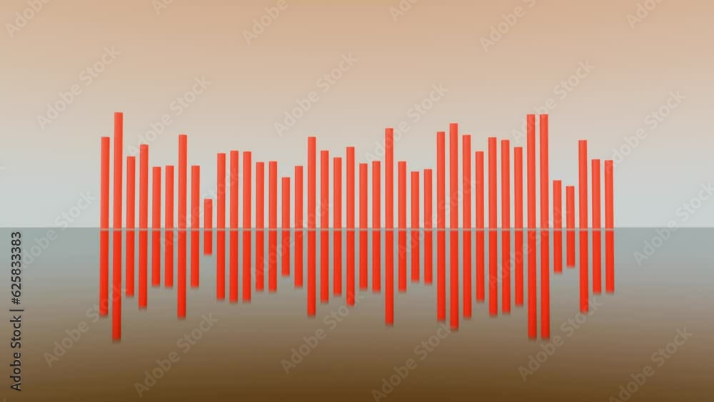 Seamless loop Audio Spectrum Visualizer. Soundwave effect. music ...