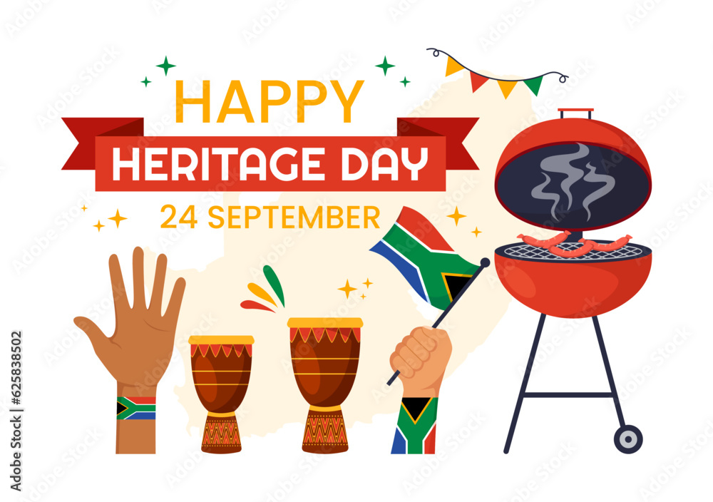 Happy Heritage Day South Africa Vector Illustration on September 24 ...