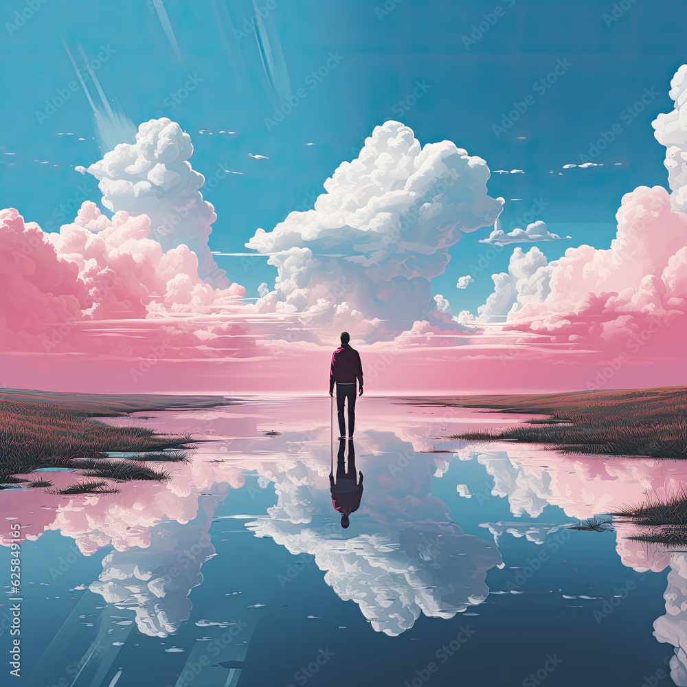 Series of images showcasing introspective moments, self-reflection, and ...