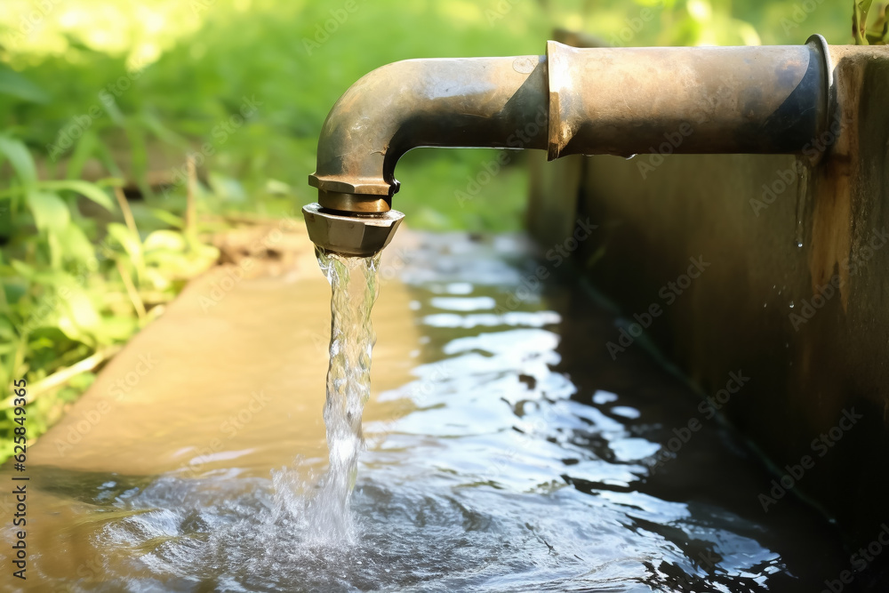 Water on wells flows into catch basins - Drinking water, climate change ...