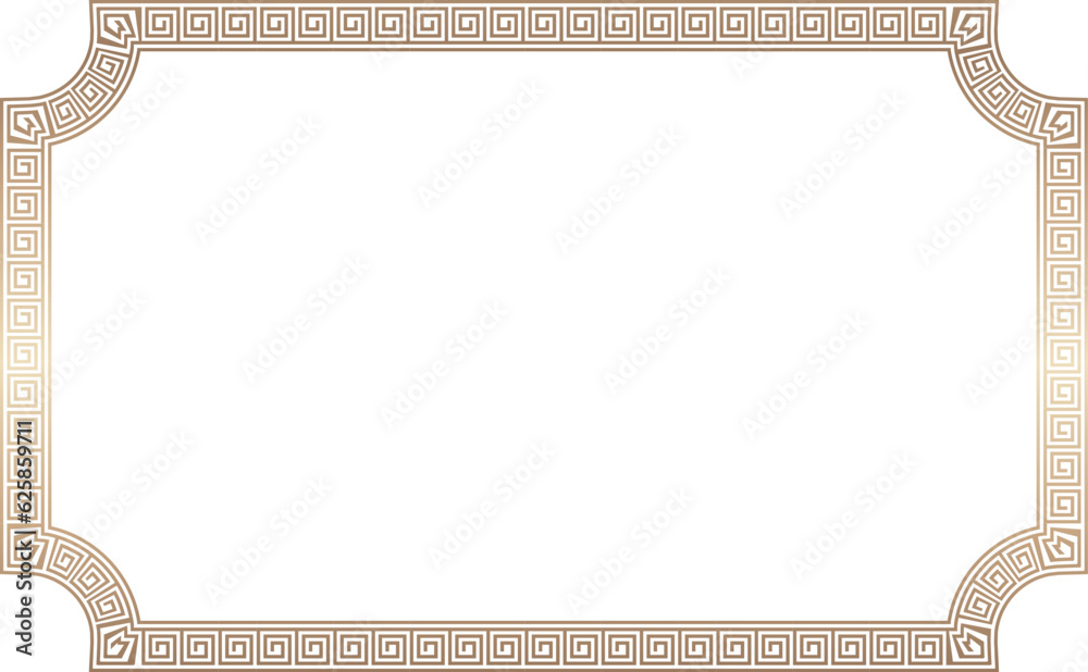 Rectangle shape vintage frames meander frame Greek key pattern Greek ...