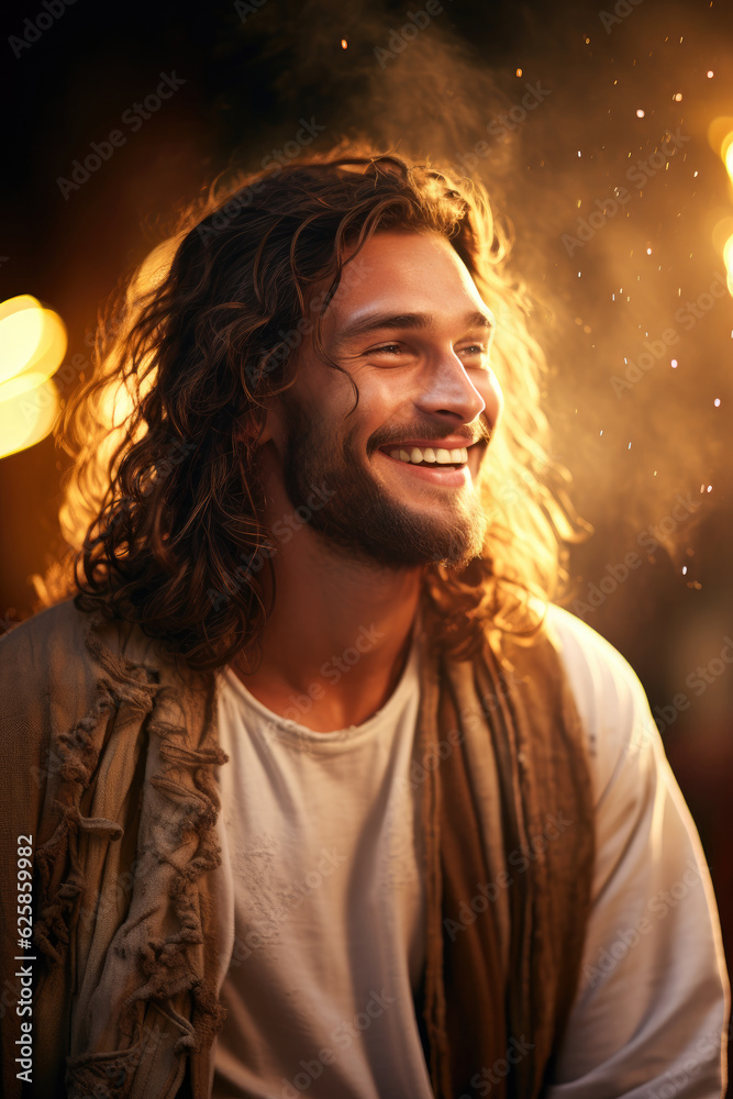 Jesus Christ smiling Savior of Humanity The Lamb of God who takes away the sin of the World ...