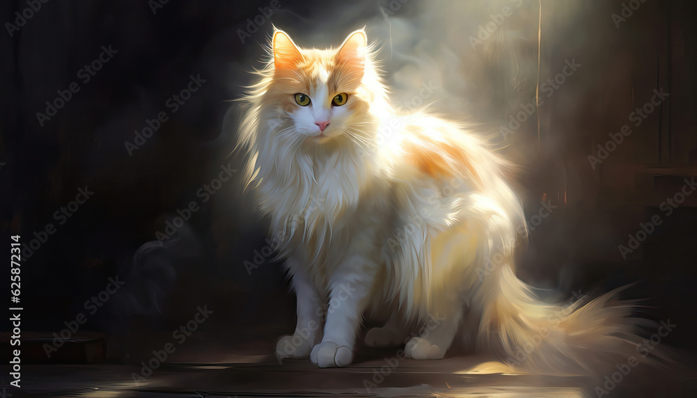 Sunshine on Muppet Cat, Cat Portrait Photography,A calico ragdoll cat ...