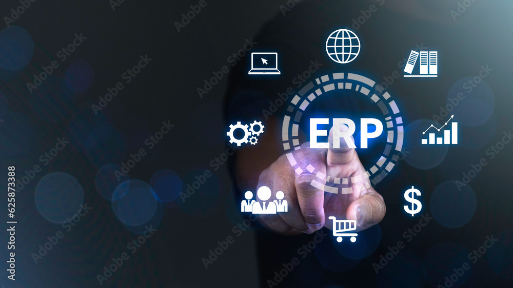 Enterprise Resource Planning ERP system. Company human resource ...