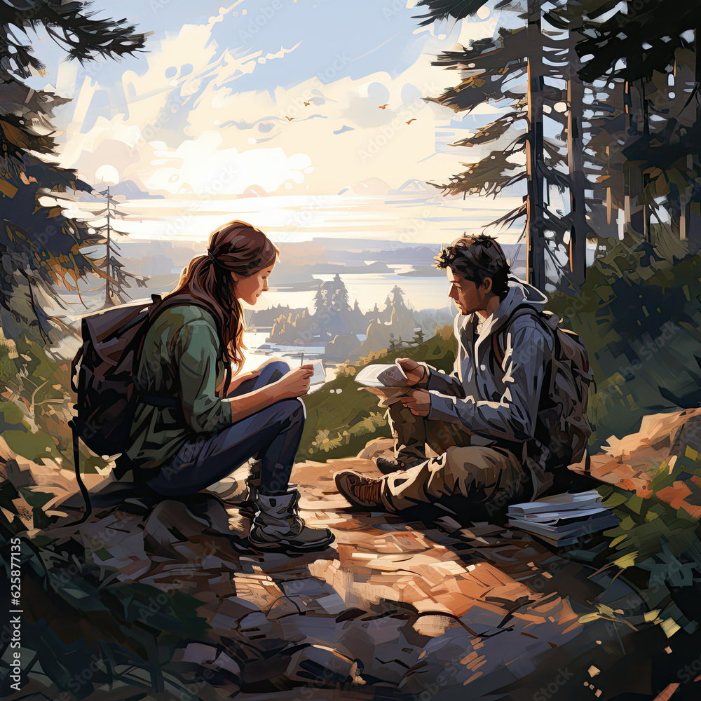 Illustrate a dialogue between two individuals that showcases active ...