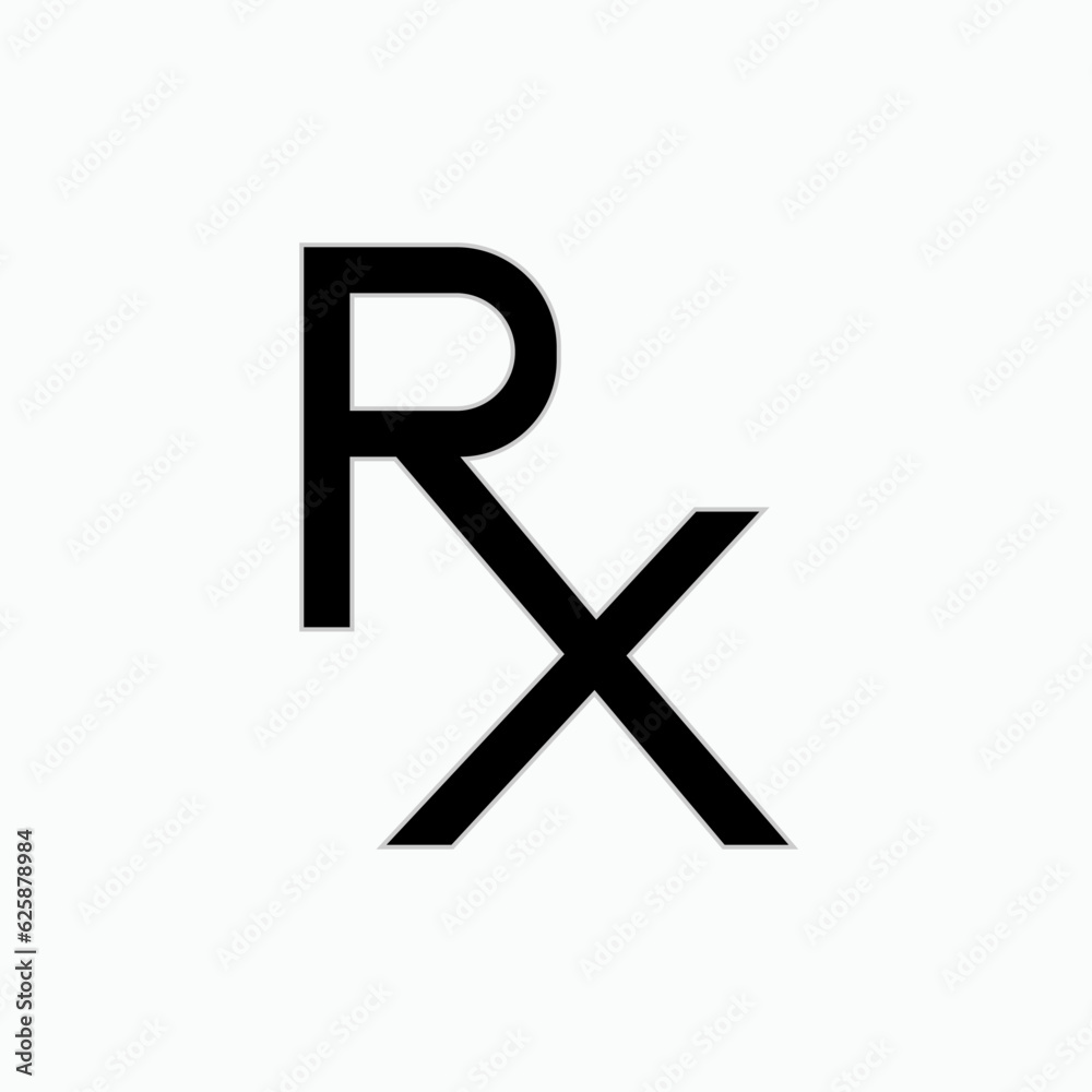 RX Icon - Vector, Prescription Sign and Symbol for Design, Presentation ...