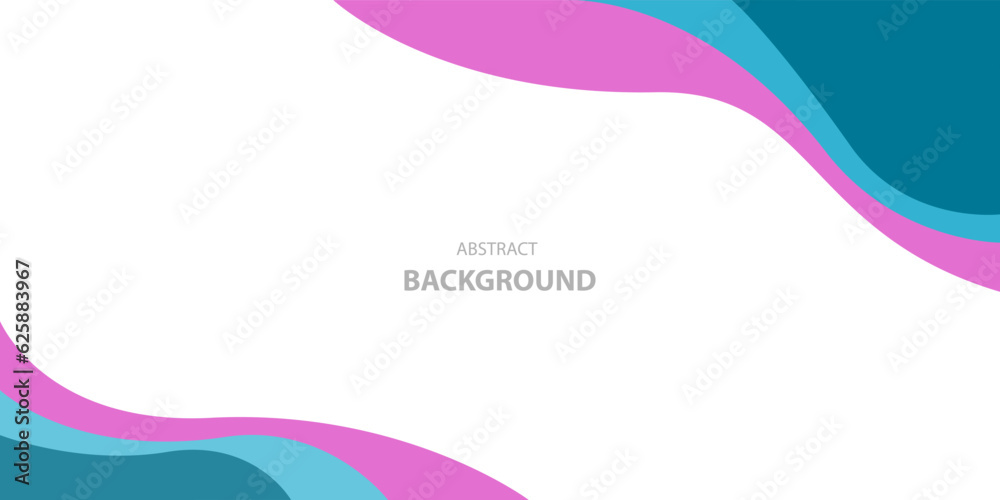 Colorful shapes frame background with white space for text and message ...