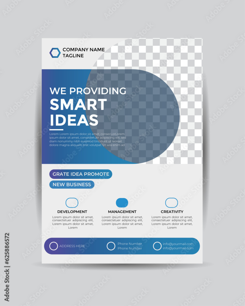 poster flyer pamphlet brochure cover design layout space for photo ...