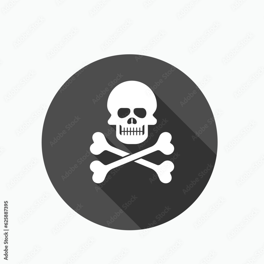Skull Icon. Dangerous, Pirates. Warning, Attention. Deadly, Poisonous ...