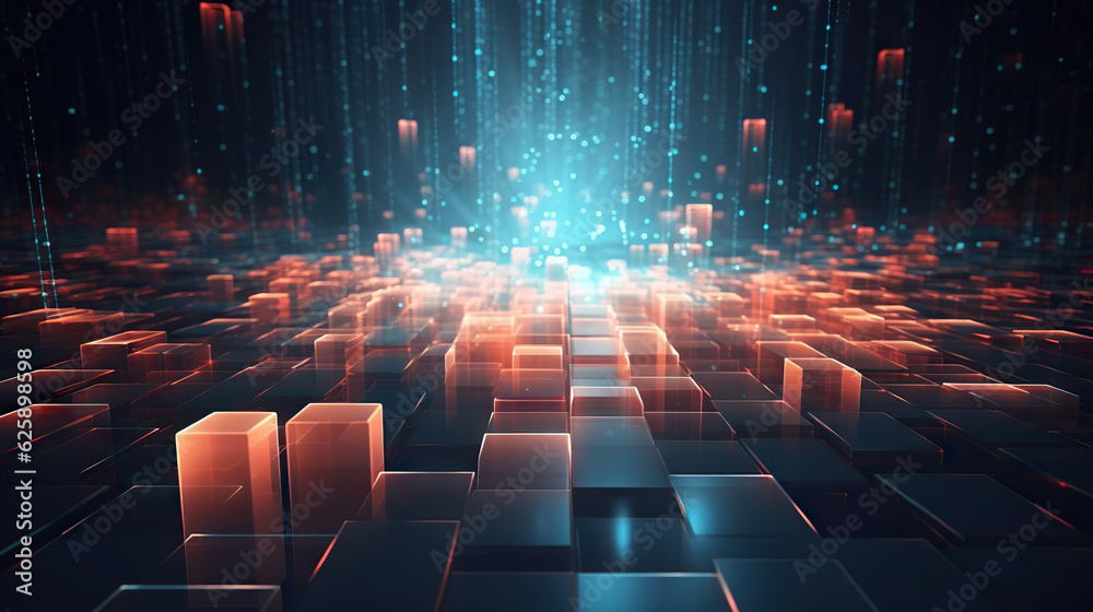 Abstract digital data background. Can be used in the description of ...