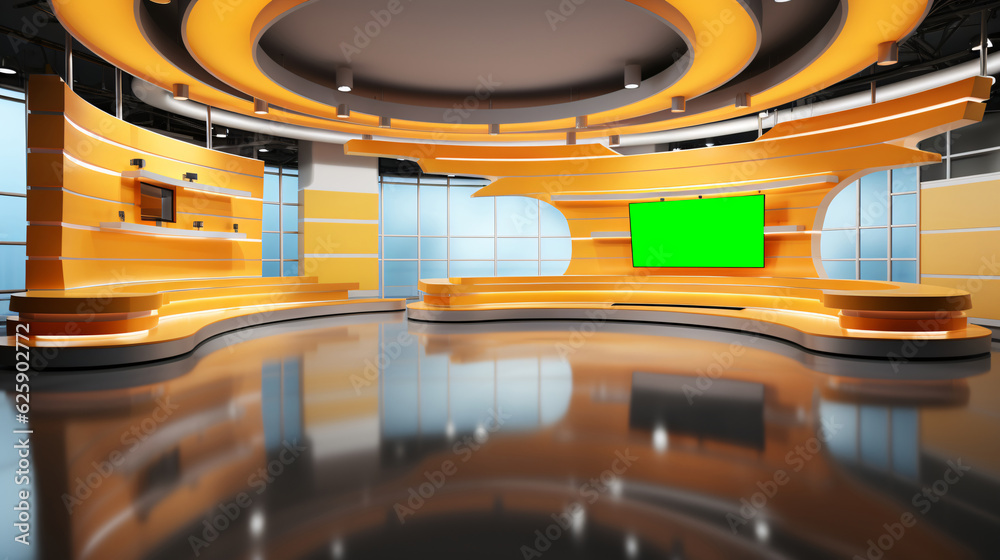 Tv Studio. News studio. News room. Background for newscast. Backdrop ...