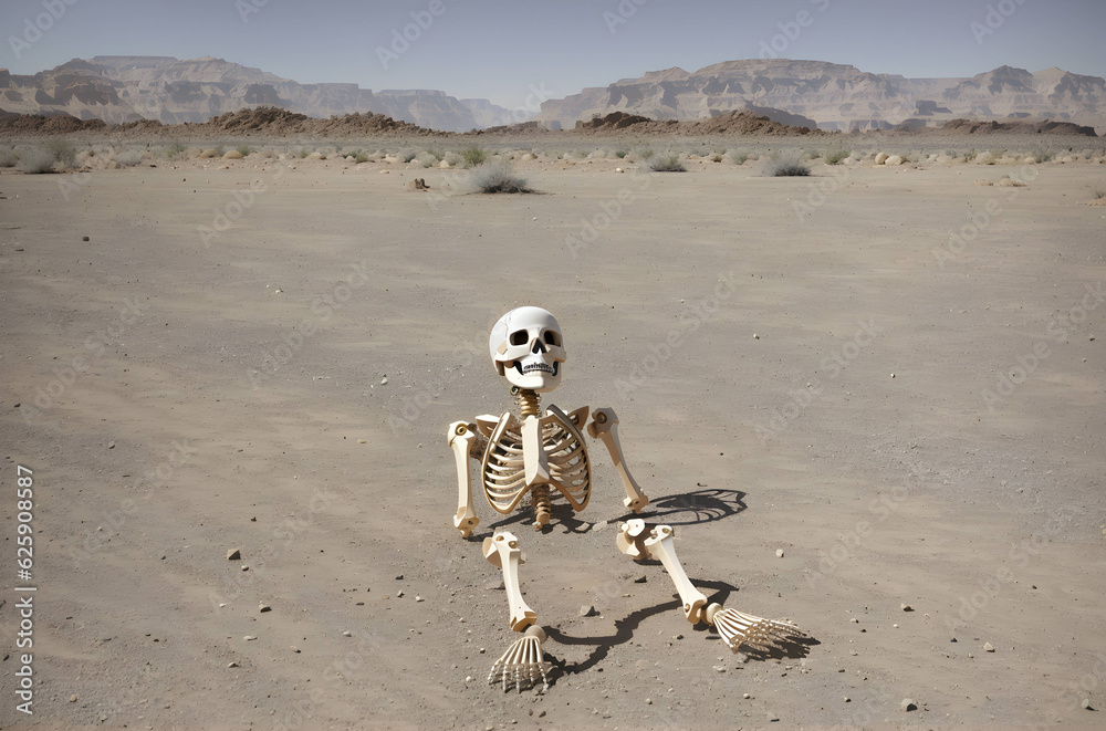 Eerie Wasteland: Skeleton in the Desert, a Grim Reminder of ...