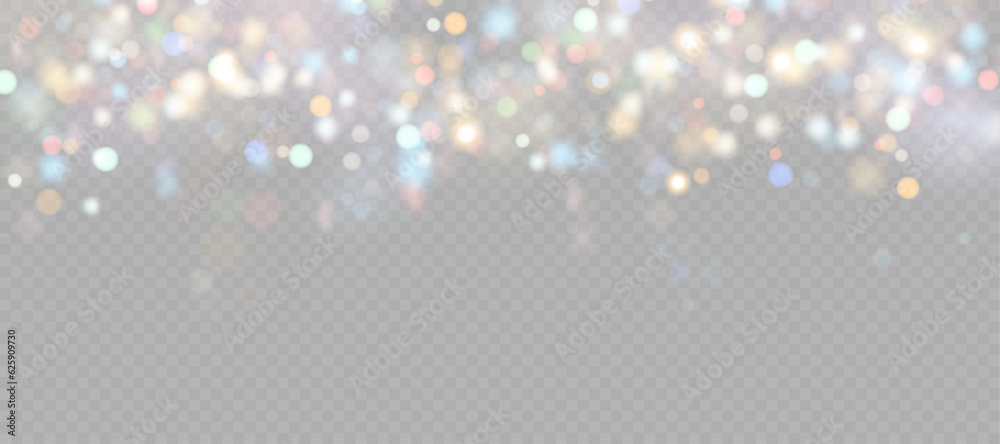 Light effect with lots of shiny highlights, Colorful bokeh lights ...