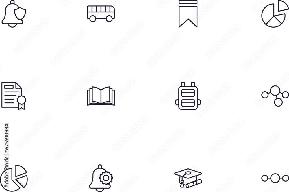 Education line icon set. Collection of high quality signs for web ...