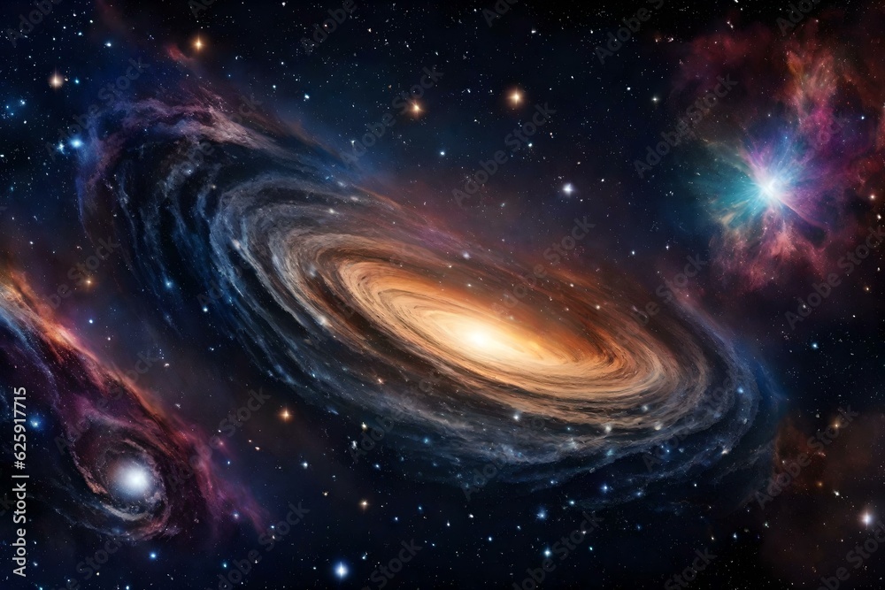 Starry Night Cosmos: Infinite Space with Stars, Galaxies, Nebulae ...