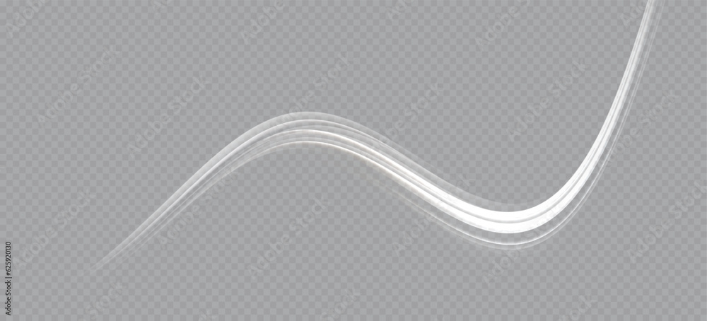 Glowing shiny, round, curved lines. Light effect. Swirl effect. Lines ...