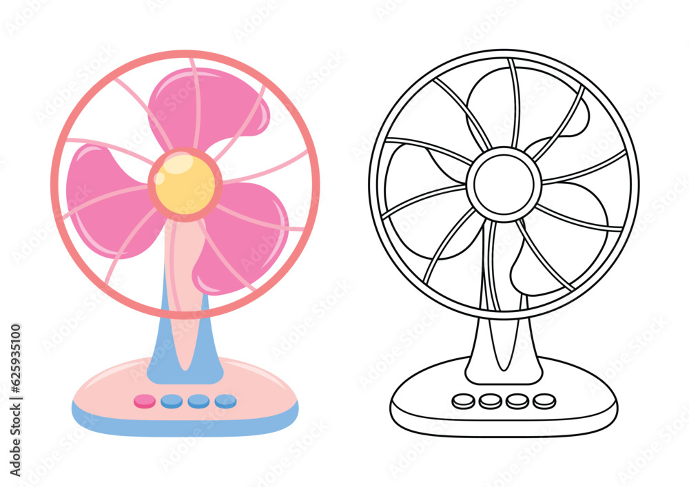 Fan cute vector illustration cartoon isolated on white background ...