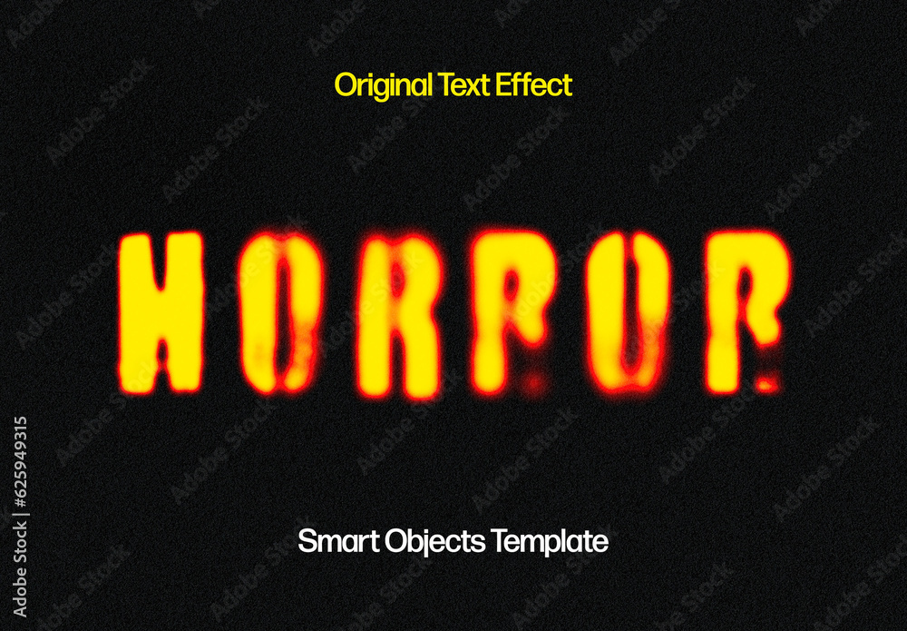 Horror Text Effect Mockup Stock Template | Adobe Stock