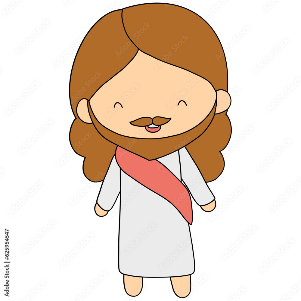 Vetor de Jesus cartoon for christian and believer.baptism card for new ...