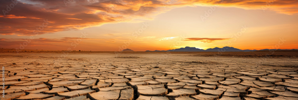 vivid illustration of climate change impact - a parched land riddled ...
