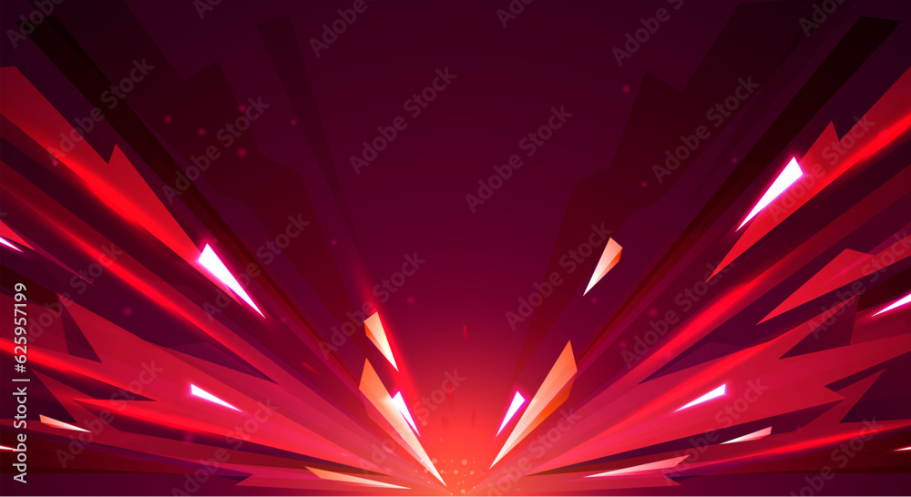 Dynamic Background With Red Falling And Hitting Arrow Objects Stock ...
