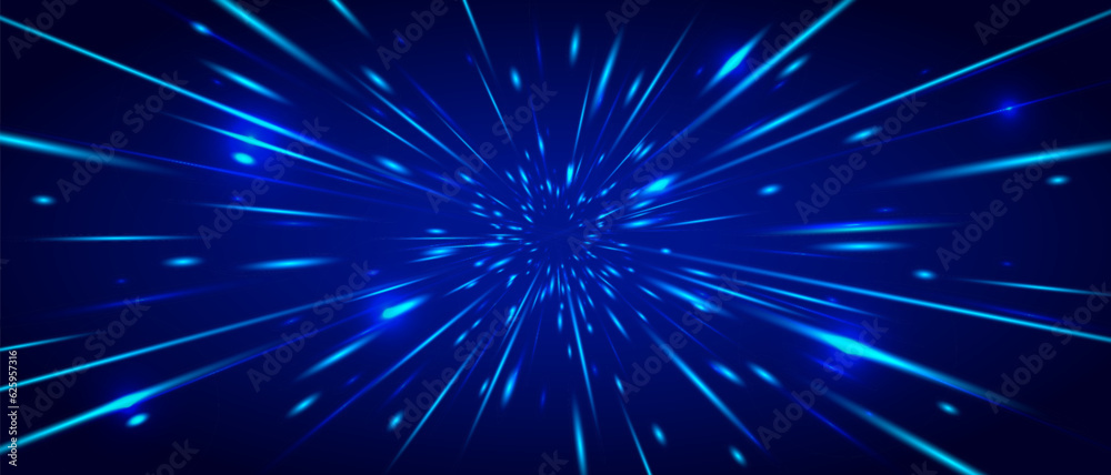 Poster Full Speed Warp Through Outer Space Background – Wall Art ...