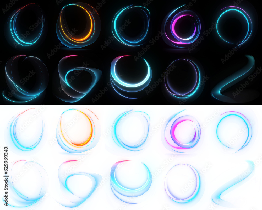 Energy Swirl Graphic Resources. Isolated on black and transparent PNG ...